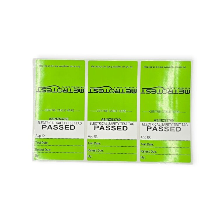 Custom Printed Test & Tag Labels | Metrotest